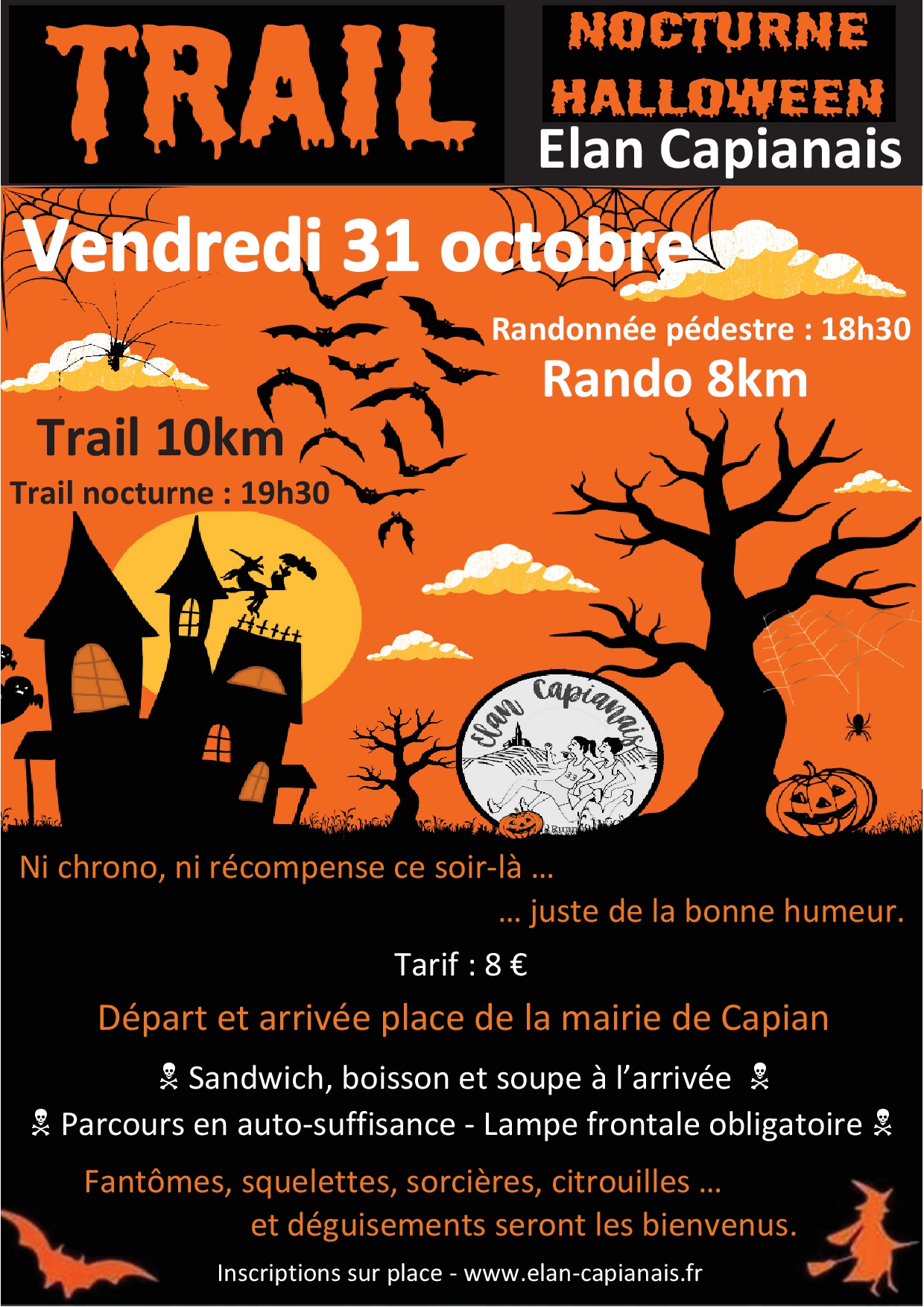 TRAIL D'HALLOWEEN - Elan Capianais